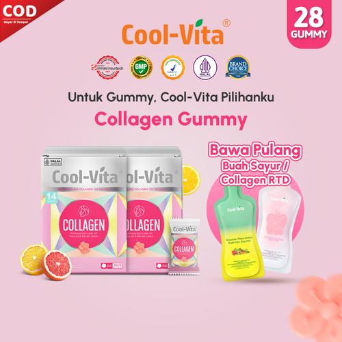 Promo Coolvita 2 BOX Collagen Gummy Rasa Anggur dan Lemon Box isi 14pcs ...