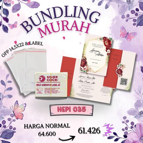 Jual 100 Pcs Undangan Code Hepi 035 Lengkap Opp Dan label | Undangan ...