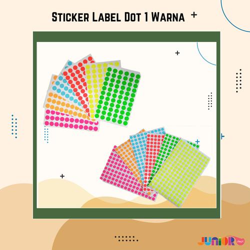 Jual Sticker Label Dot 1 Warna / Stiker Bulat / Stiker Warna - Biru ...