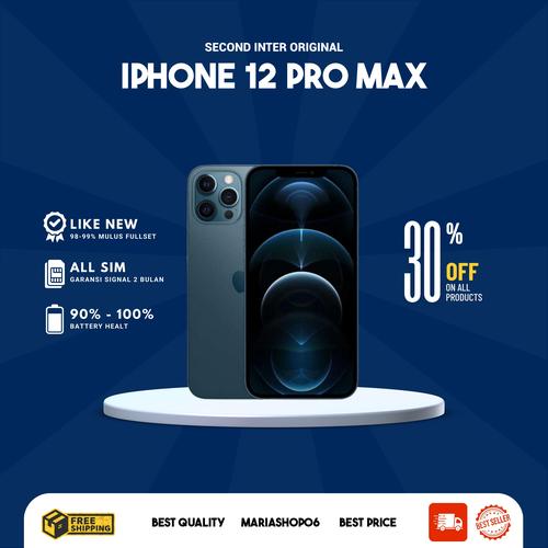 Jual iPhone 12 PRO MAX 256GB/128GB SECOND ORIGINAL - Putih, 128 gb ...