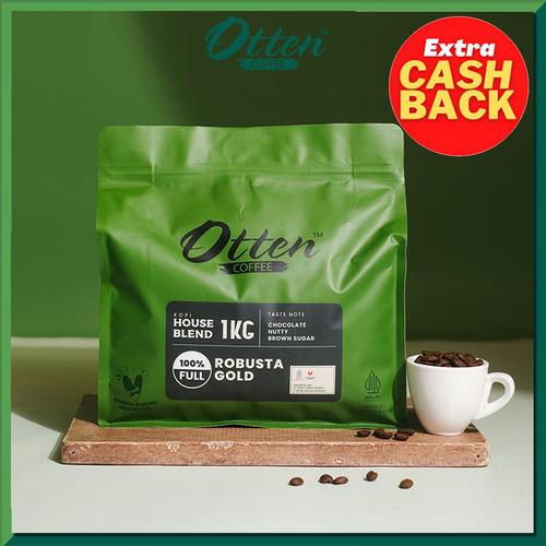 Jual Biji Bubuk Kopi 100% Full Robusta Gold House Blend 1kg Otten Coffee - Medium Coarse ...