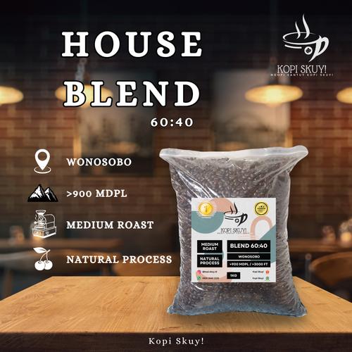 Jual Kopi Skuy! 1 KG Kopi House Blend 60 : 40 Medium Roasted Bean ...