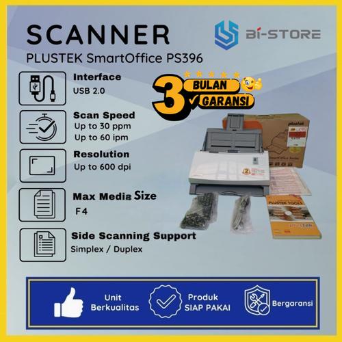 Jual Scanner F4 Plustek Smart Office PS396 Kondisi Barang Baru Stock ...