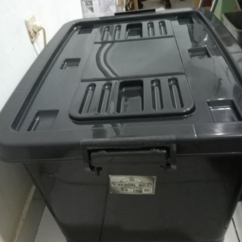 Jual Kontainer Box Serbaguna Karbon Box Besar KB-160 Box Hitam 160 Ltr ...