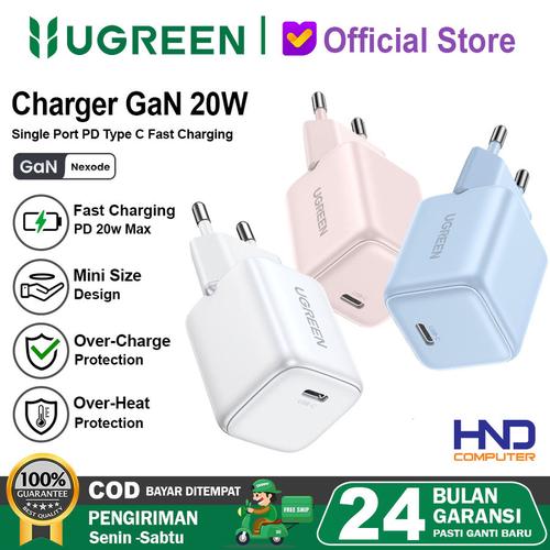 Jual UGREEN Kepala Charger iPhone PD Type C Fast Charging 20w 30w ...