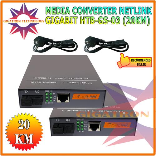 Promo Netlink HTB-GS-03 Gigabit Media Converter RJ45 FO Netlink Gigabit ...