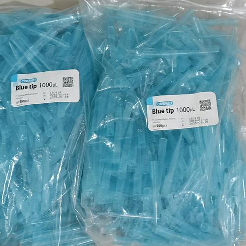 Jual Blue Tip micropipette / Tip Biru Mikropipet 1000 ul Onemed - Kota ...