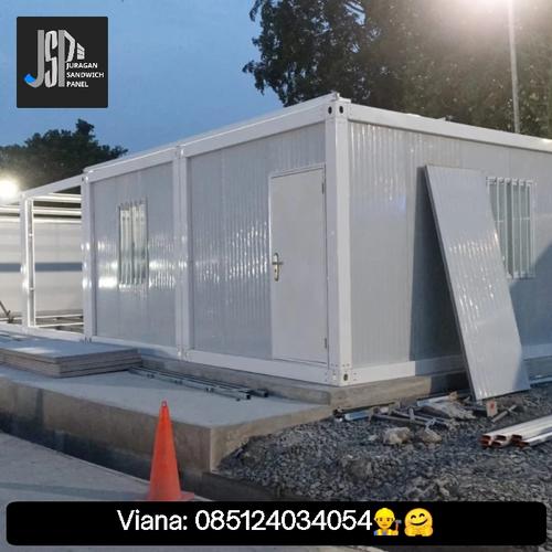 Jual kontainer office 20 ft. Dengan bahan dinding sandwich panel eps 5 ...