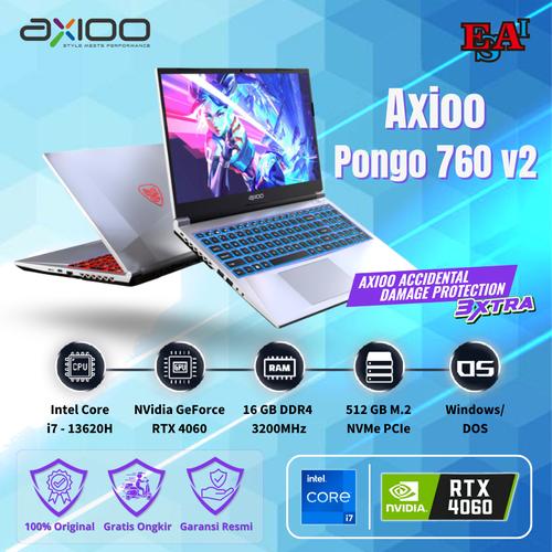 Promo Axioo Pongo 760 v2 | i7 13620H RTX4060 [8GB] 16GB 512GB | 15.6 ...