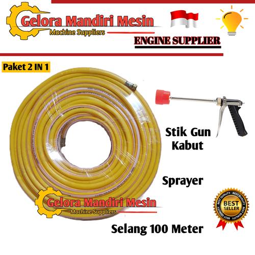 Jual Paket Selang Angin Kompresor, Steam dan Sprayer 100 Meter dan Stik ...