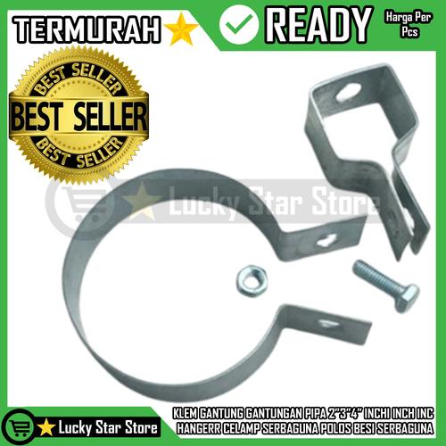 Jual KLEM GANTUNG PIPA 2”3”4 IN INCH INCI HANGER CLAMP KELEM PLAT BESI ...