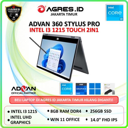 Promo ADVAN 360 Stylus Pro 2 In 1 Intel i3 Gen 12 8Gb 256Gb Win 11 14 ...