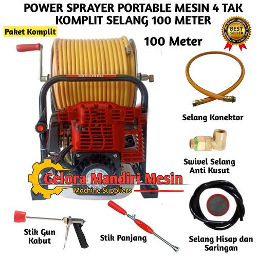 Jual MESIN SPRAYER PORTABLE 4 TAK KOMPLIT SELANG 100 METER DAN STIK ...