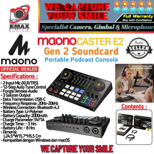 Jual MAONOCaster AME2 Gen2 Soundcard Podcast Console Mixer Audio Interface Dual XLR Input Maono ...