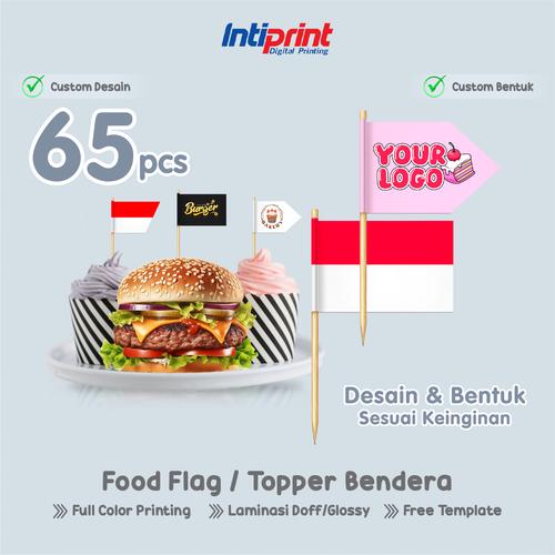 Jual Food Flag / Food flag Tusuk Bendera Hiasan Kue, Burger, Steak ...