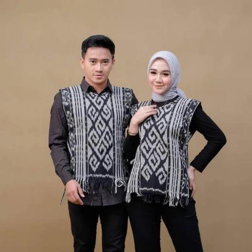 Jual Kain_Usang | Vest Rompi Tenun Ikat Etnik UNISEX Rompi Outer Tanpa ...