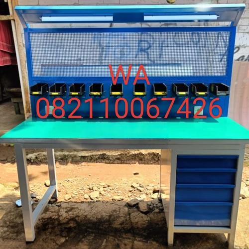 Jual MEJA WORKSTATION MEJA WORKBENCH MEJA LABORATORIUM BESI HPL - Kota ...