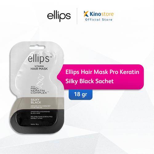 Promo Ellips Vitamin Hair Mask With Pro Keratin Silky Black Sachet 18 ...