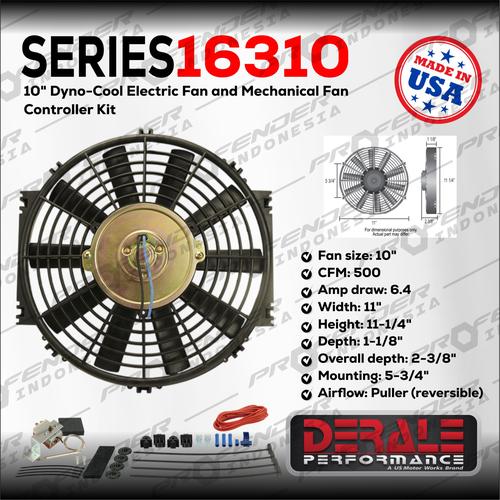 Jual DERALE - 16310 - Fan 10" Dyno-Cool Electric Fan and Mechanical Fan ...