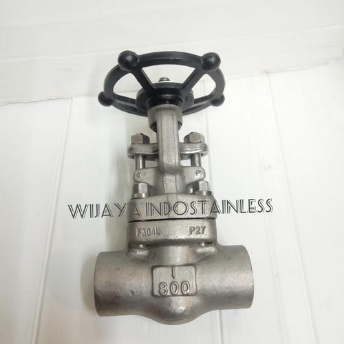 Jual Gate Valve Stainless SS 304 Class 800 Socket Weld 3/4" inch SS304 ...
