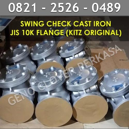 Jual 1-1/2" KLEP TABOK SWING CHECK VALVE BESI CAST IRON CI JIS 10K FLANGE MERK KITZ - UKURAN ...