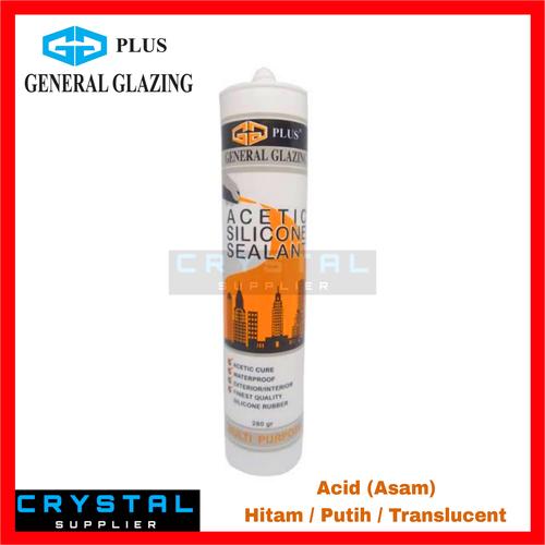 Jual Lem Kaca GG Plus 270 gram Silicone Sealant Acid Asam Hitam Putih ...