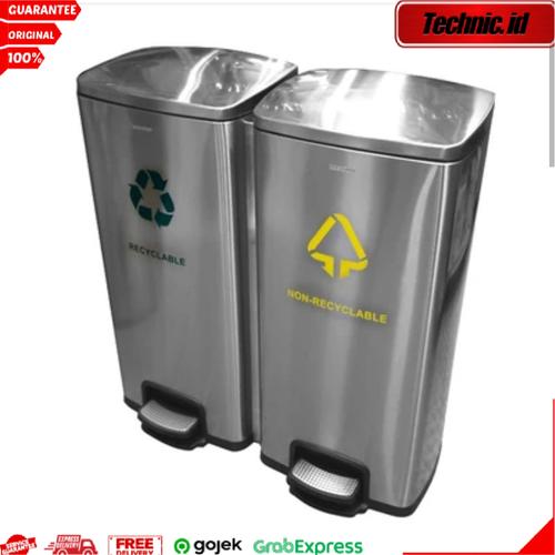 Jual Tempat Sampah Krisbow 30 Liter Tempat Sampah 2 Kompartemen Dengan ...