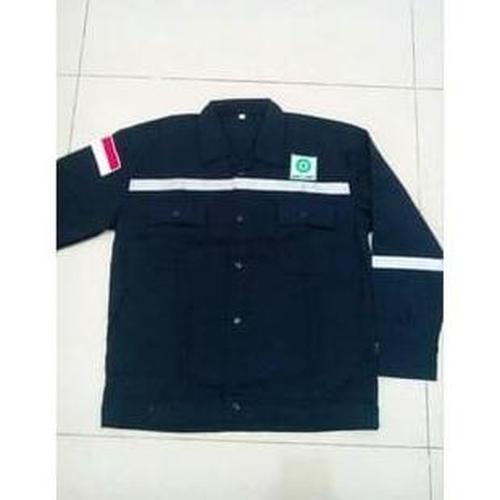 Jual promo Baju Kerja Safety Plus Logo / Baju Proyek / Seragam Safety ...