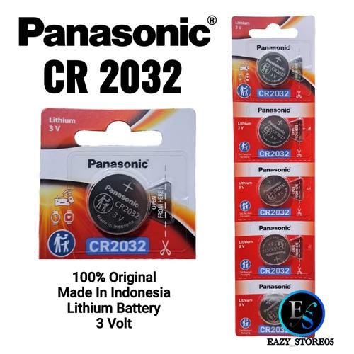 Jual Baterai Panasonic CR2032 Original Lithium Battery 3V Made In INDONESIA / Batrai CR2032 ...