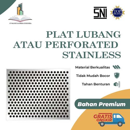 Promo PLAT LUBANG/PERFORATED STAINLESS STEEL SUS 304 - 0.80mm, 3mm ...
