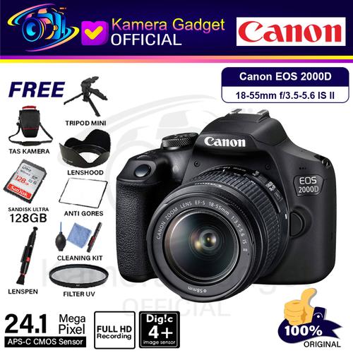 Promo CANON EOS 2000D KIT 18-55MM IS II CAMERA DSLR 24.1MP ORIGINAL ...