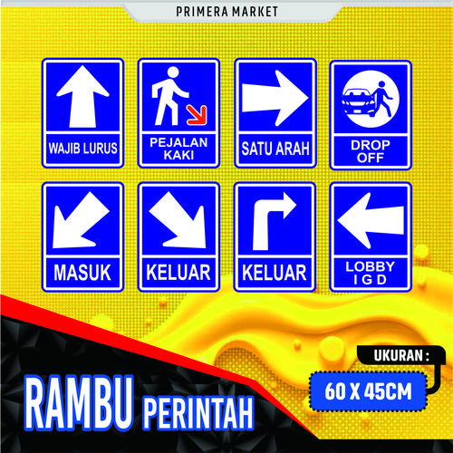 Jual RAMBU PERINTAH 2 UKURAN 60 X 45 CM - Kota Bogor - PRIMERA MARKET ...
