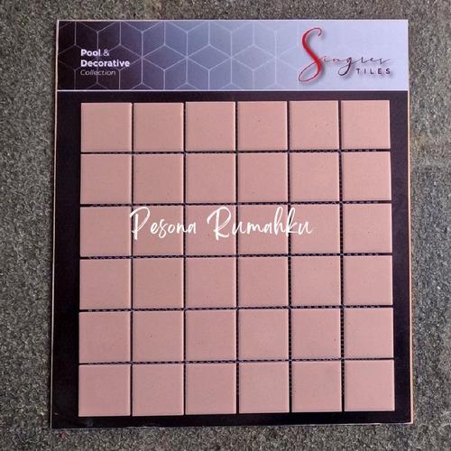Jual Mosaic Singres Type Grain Rose Square Matt - Mosaic Mozaik Keramik ...