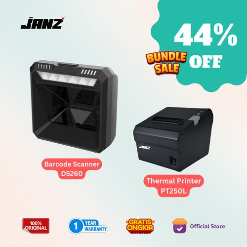 Promo Janz Bundle Scanner Barcode JZ-DS260 + Thermal Receipt Printer JZ ...