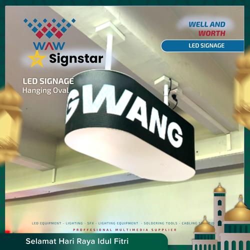 Jual Signstar LED Signage Hanging Oval / LED Poster / Papan Promosi ...