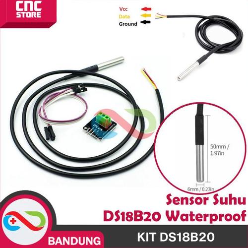 Jual Ready DS18B20 SENSOR TEMPERATURE WATERPROOF FULLY KIT SENSOR SUHU ...