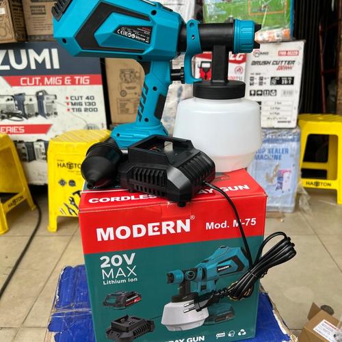 Jual Spray Gun Cat Cordless MODERN M-75 1200ML/ 20V / ALAT SEMPROT CAT ...