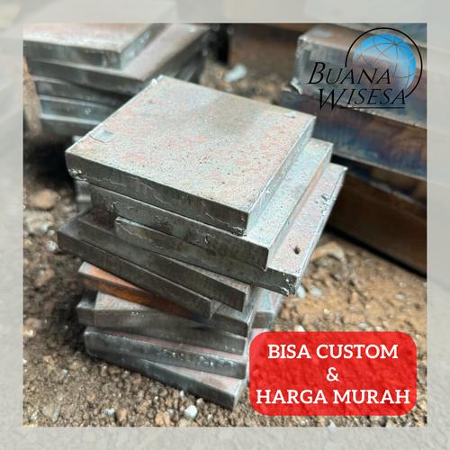 Jual PLAT BESI KOTAK 10MM x 100MM x 150MM - potongan besi baja hitam ...