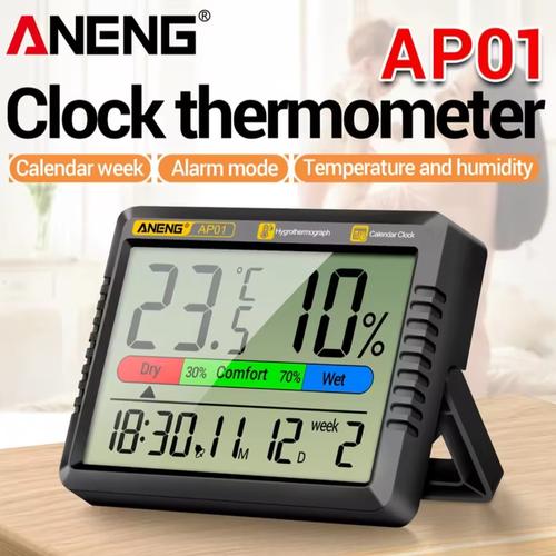 Jual hygrometer termometer jam meja dinding digital sensor pengukur ...
