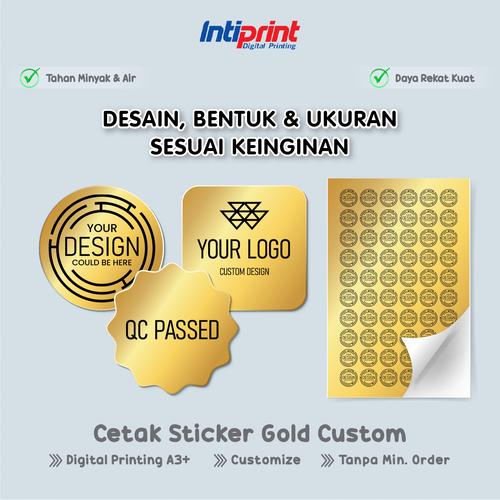 Jual Cetak Sticker Gold Custom / Print Stiker Emas Segel Label Kemasan ...