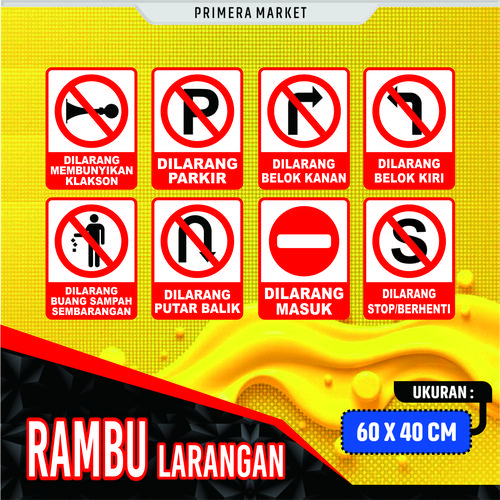 Jual RAMBU LARANGAN 1 UKURAN 60 X 40 CM - Kota Bogor - PRIMERA MARKET ...