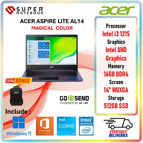 Jual Acer Aspire Lite AL1 Magical Color- I3 1215U 8GBGB 512GB SSD 14 ...