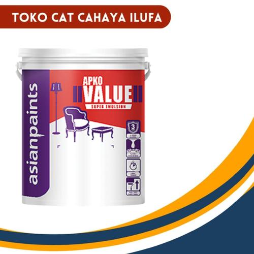 Jual CAT INTERIOR ASIAN PAINT APKO VALUE WHITE 3202 25KG - Kota ...