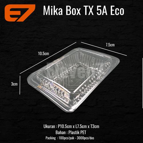 Promo Mika Box TX 5A Eco , Tray Mika Lunch Box , Kotak Kue Roti (100pcs ...