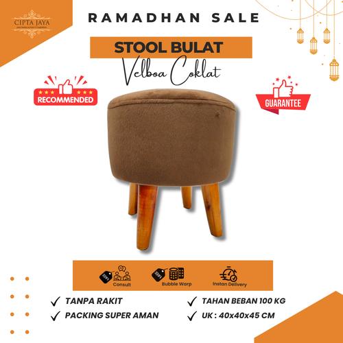 Jual Stool / Kursi Sofa / Puff Bulat Stool Ukuran 40cm x 40cm VELBOA ...