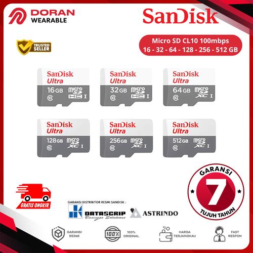 Jual Memory Card SanDisk 16GB 32GB 64GB 128GB 256GB 512GB Micro SD ...