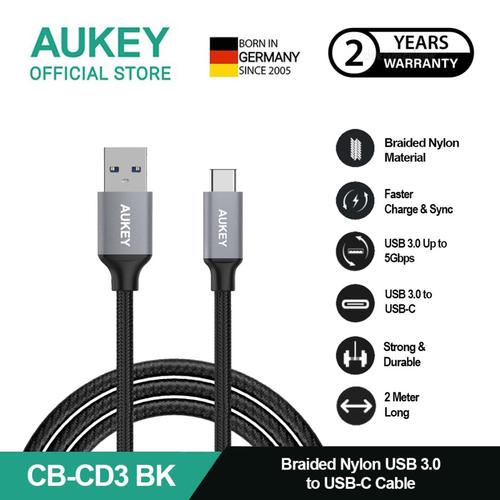 Jual AUKEY Kabel Charger Type C CB-CD3 Braided Nylon USB A to USB-C 2M - Jakarta Pusat - ITPRO ...