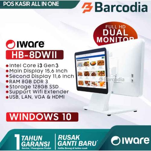 Promo Pos All In One Mesin Kasir Touchscreen Dual Monitor Display Intel ...