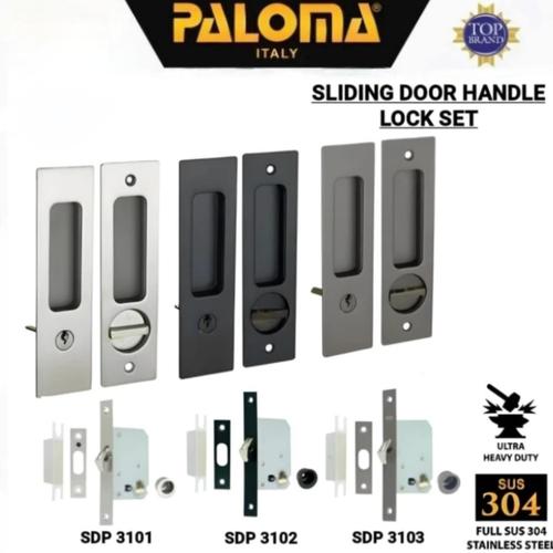 Jual PALOMA SDP Sliding Door Lock Set Paket Handle Tanam Pintu Sliding ...