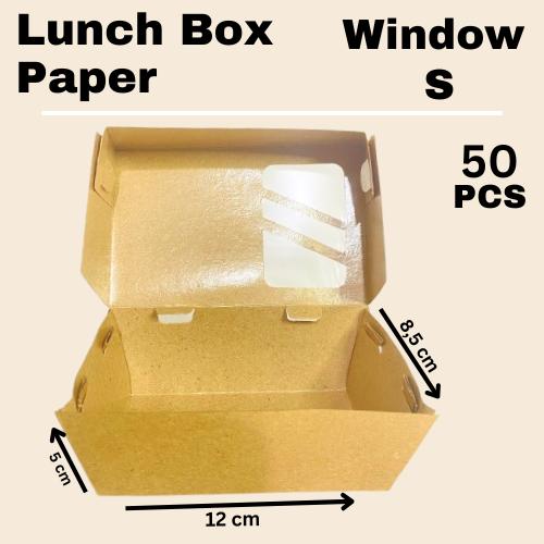 Jual Lunch Box Paper Kraft Coklat Laminasi Ukuran S/M/L Tebal 290gsm ...